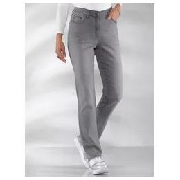 Bequeme Jeans CLASSIC BASICS Gr. 44, Normalgrößen, grau (grey-denim) Damen Jeans