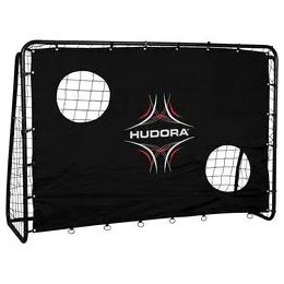 Fußballtor Hudora "Freekick" Sport-Tore Gr. B/H/L: 76 cm x 152 cm x 213 cm, 1 St. Stahl-Kunstfaser, schwarz Kinder BxLxH: 76x213x152 cm, mit Torwand