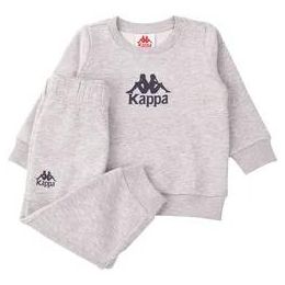 Jogginganzug Kappa Gr. 86/92, grau (high, rise melange) Kinder Sportanzüge in innen kuschelig weicher Sweatqualität