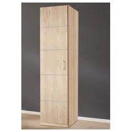 Kleiderschrank Priess "Bilbao", braun (struktureichefarben hell), B:48cm H:193cm T:54cm, Holzwerkstoff, Schränke, Drehtürenschrank Kleiderschrank, Türanschlag links oder rechts