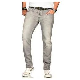 Stretch-Jeans Alessandro Salvarini "ASAngelo" Gr. W38 L34, Länge 34, grau (as-174 - hellgrau) Herren Jeans Angenehme Passform durch vorhandenen Elasthan Anteil