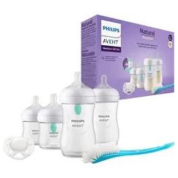 Babyflasche Philips AVENT "Natural Response Flaschen-Set Air-Free Ventil SCD657/11" Trinkflaschen Gr. 125 ml, farblos (.) Baby 4 Flaschen mit AirFree-Ventil, ultra soft Schnuller, Flaschenbürste