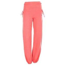 Sporthose WINSHAPE "WH1" Gr. XL, Normalgrößen, rot (neon coral), Damen, 48% Baumwolle, 48% Polyester, 4% Elasthan, Hosen, mit seitlicher Raffung