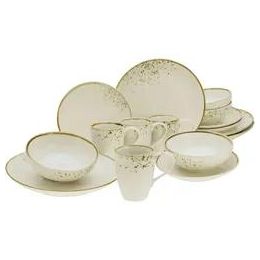 Kombiservice Creatable "Nature Collection" Geschirr-Sets Gr. 16 tlg., beige Reaktivglasur, jedes Stück ein Unikat