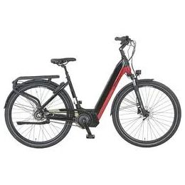 E-Bike Prophete "Geniesser 5.0" Gr. 48, schwarz (schwarz, rot), E-Bikes, 48cm, 28 Zoll (71,12cm), Pedelec, Elektrofahrrad für Damen u. Herren