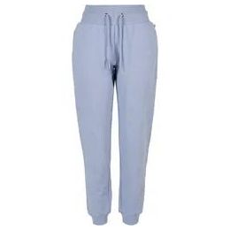 Jogginghose Urban Classics "Urban Classics Damen Ladies Organic High Waist Sweat Pants" Gr. 4XL, US-Größen, blau (violablau) Damen Hosen