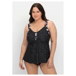 Sennheiser Tankini SHEEGO "Große Größen" Gr. 56, Cup F, schwarz-weiß (schwarz, weiß) Damen Bikini-Sets mit separater Hose, im Mustermix