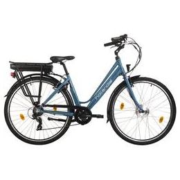 E-Bike HOLLANDIA "Optima Basic" E-Bikes Gr. 46cm, 28 Zoll (71,12cm), blau (türkis) Pedelec, Elektrofahrrad für Damen u. Herren