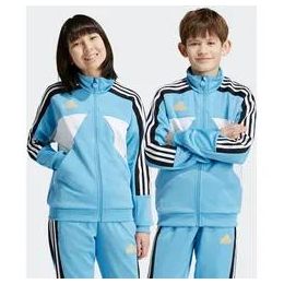 Trainingsjacke Adidas SPORTSWEAR "J NP TTOP" Gr. 164, blau (light blau, weiß, schwarz, hazy beige) Kinder Jacken