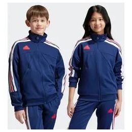 Trainingsjacke Adidas SPORTSWEAR "J NP TTOP" Gr. 176, blau (team navy 2, weiß, better scarlet) Kinder Jacken