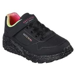 Keilsneaker Skechers "Uno Lite - Rainbow Speckle" Gr. 31, schwarz Kinder Schuhe Freizeitschuh, Halbschuh, Schnürschuh mit gesprenkelter Laufsohle