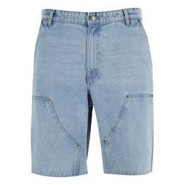 Shorts Urban Classics "Urban Classics Open Edge Two Knee Denim Shorts" Gr. 30, Normalgrößen, blau (new light blue washed) Herren Hosen