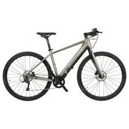 E-Bike Totem "HWD" E-Bikes Gr. 48cm, 28 Zoll (71,12cm), grau (platin) Pedelec, Elektrofahrrad für Damen u. Herren