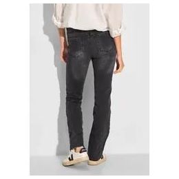 Bootcut-Jeans Cecil Gr. 28, Länge 32, grau (dark grey washed) Damen Jeans 5-Pocket-Style Bestseller