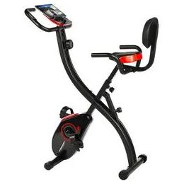 Heimtrainer Christopeit Sport "S-Bike", schwarz (schwarz, rot), Fahrradtrainer, ohne Unterlegmatte, Schwungmasse ca. 5 kg, 8 Widerstandsstufen, B:54cm H:115cm L:96cm