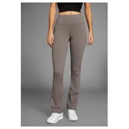 Jazzpants FAYN SPORTS "sporty Jazzpants" Gr. 21, K + L Gr, grau (dunkelgrau), Damen, Jersey, Obermaterial: 80% Polyester, 20% Elasthan, clean, unifarben, Hosen, mit hohem Bund