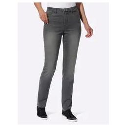 Bequeme Jeans CLASSIC BASICS Gr. 21, Kurzgrößen, grau (grey-denim) Damen Jeans