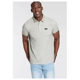 Poloshirt Bruno Banani Gr. XXL (60/62), grau (grau melange) Herren Shirts mit besonderer Materialstruktur