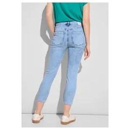 7/8-Jeans Street One Gr. 32, Länge 26, blau (super light blue washed) Damen Jeans aus Baumwolle mit Stretchanteil