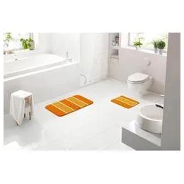 Badematte Grund Badematten Gr. rechteckig (40 + 50cm x 50 + 80cm),, orange