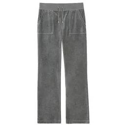 Sweathose Juicy Couture "DEL RAY PANT Damen" Gr. L, EURO-Größen, schwarz (charcoal marl), Damen, 95% POLYESTER 5% ELASTAN, Hosen, Trainingshose Damen, Sweathose, Velour, Jogginghose mit Glitzer, Sale