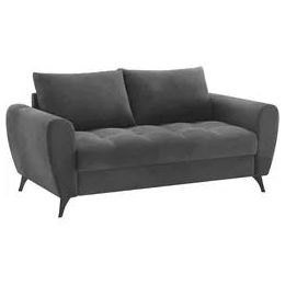 2,5-Sitzer Home Affaire "Blackburn II" Sofas Gr. B/H/T: 180cm x 71cm x 90cm, Microfaser 1, schwarz (memphis 17 black) Mit Kaltschaumpolsterung bis 140 kg belastbar