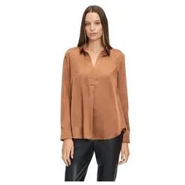 Longbluse Betty Barclay "Betty Barclay Longbluse langarm", Damen, Gr. 40, braun (thrush), Obermaterial: 97% Polyester, 03% Elasthan., casual, lässig geschnitten normal, V-Ausschnitt, Blusen