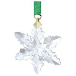 Dekohänger Swarovski "Annual Edition Little Snowflake Ornament 2024, 5673430, 5674384" Gr. B/H/T: 0,8cm x 5,25cm x 3,9cm, rot (champagner-goldfarben-rot) Swarovski Kristall