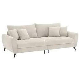 Big-Sofa Home Affaire "Blackburn II" Sofas Gr. B/H/T: 260cm x 71cm x 108cm, Microfaser 2, beige (novaclean avanti 4 ecru) Mit Kaltschaumpolsterung bis 140 kg belastbar