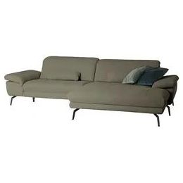 Ecksofa DIE PLANBAR "MP-IN22025 L-Form" Sofas Gr. B/H/T: 293cm x 81cm x 191cm, Ottomane rechts, Kopfteilverstellung-motorische Verstellbarkeit-Inklusive Nierenkissen, grün (moos) mit Kopfteilverstellung, wahlweise motorischem Canape