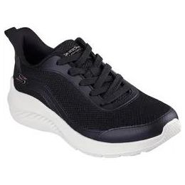 Sneaker Skechers "BOBS SQUAD WAVES-STILL WADING" Gr. 38, schwarz Damen Schuhe Trainingsschuh, Freizeitschuh mit Strech-Schnürsenkeln zum Schlupfen