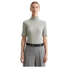 Marc O'Polo T-Shirt MARC O'POLO "aus Organic Cotton-Stretch" Gr. L, grau Damen Shirts