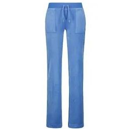 Sweathose Juicy Couture "DEL RAY PANT Damen" Gr. M, EURO-Größen, blau (regatta), Damen, 95% POLYESTER 5% ELASTAN, Hosen, Trainingshose Damen, Sweathose, Velour, Jogginghose mit Glitzer, Sale