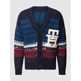 Tommy Hilfiger Oversized Strickjacke mit Label-Detail