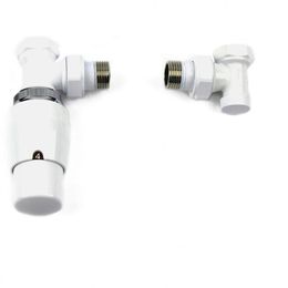 XIMAX Heizk&ouml;rper Zubeh&ouml;r Thermostatset Elegant Eck-Ausf&uuml;hrung Wei&szlig;, Eck-Ausf&uuml;hrung 1,5 cm