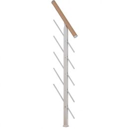 Dolle Gel&auml;nderelement inkl. Holzhandlauf f&uuml;r Mittelholmtreppe Frankfurt, Hamburg, Berlin, Sydney, Wei&szlig;, Handlauf Buche