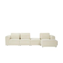 switch Ecksofa in modernem Breitcord Torrino ¦ creme ¦ Maße (cm): B: