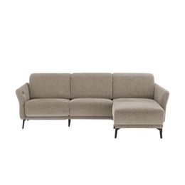 Höffner Ecksofa New York ¦ beige ¦ Maße (cm): B: 251 H: 85 T: 179