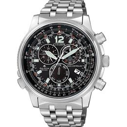 Funkchronograph Citizen "CB5860-86E", silber (silberfarben), Armbanduhren, Herren, Armbanduhr, Herrenuhr, Solar, Stoppfunktion, bis 20 bar wasserdicht