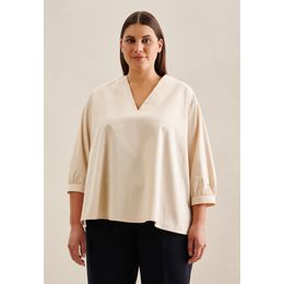 Klassische Bluse Seidensticker "Schwarze Rose" Gr. 50, beige (ecru) Damen Blusen Tunika Uni