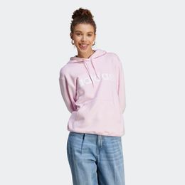 Kapuzensweatshirt adidas Sportswear "W LIN FT HD" Gr. XS, pink (clear pink, white) Damen Sweatshirts