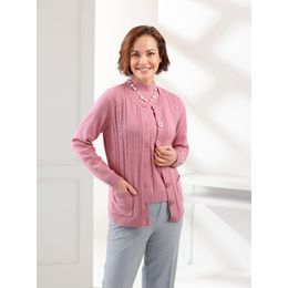 Strickjacke CLASSIC Gr. 52, rosa (altrosa) Damen Strickjacken