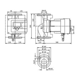 WILO Nassläufer-Premium-Smart-Pumpe Stratos MAXO 65/0,5-6 PN6/10-R7 2218006