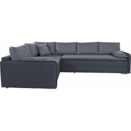 Inosign Ecksofa »Dream L-Form« mit Federkern, mit Bettfunktion und Bettkasten anthrazit/grau
