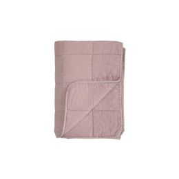 Chic Antique Vintage Quilt Steppdecke mit Stone-Washed Optik, L180 x B130 cm, staubig rosa