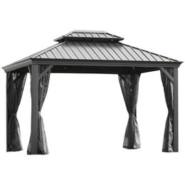 Leco Pavillon »He_lena« 4, 85 x 3, 65 m Anthrazit Aluminium