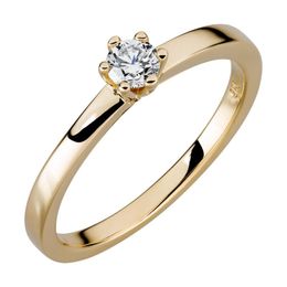 OROLINO Fingerring »Gold 585 mit natürlichem Brillant 0, 25 ct.« gelb 056 (17,8) Klassischer Diamant-Ring aus echtem 585 Gelbgold