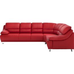 Home Affaire Ecksofa »Maranello L-Form« Ecksofa mit gepolsterten Arm-, Rücken- und Sitzteil Pulse red