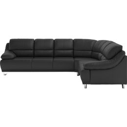 Home Affaire Ecksofa »Maranello L-Form« Ecksofa mit gepolsterten Arm-, Rücken- und Sitzteil Pulse black