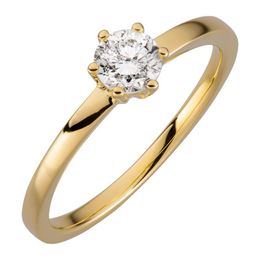 OROLINO Fingerring »Gold 750 mit natürlichem Brillant 0, 50 ct.« gelb 058 (18,5) Zeitloser Diamant-Ring aus echtem 750 Gelbgold